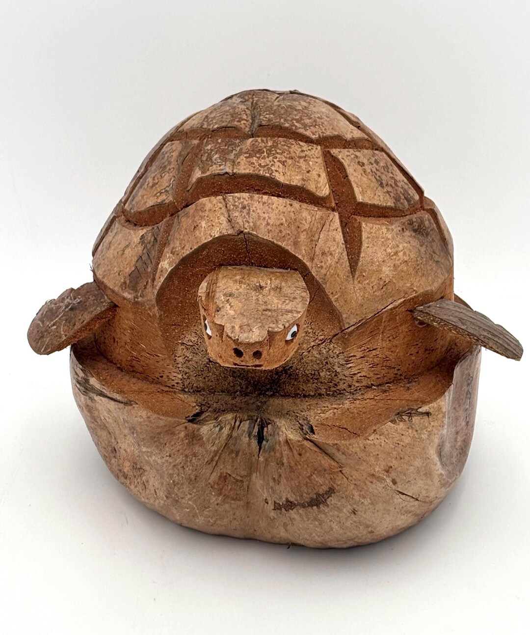 Vintage Folk Art Coconut Turtle Beach House Decor Accent - Etsy