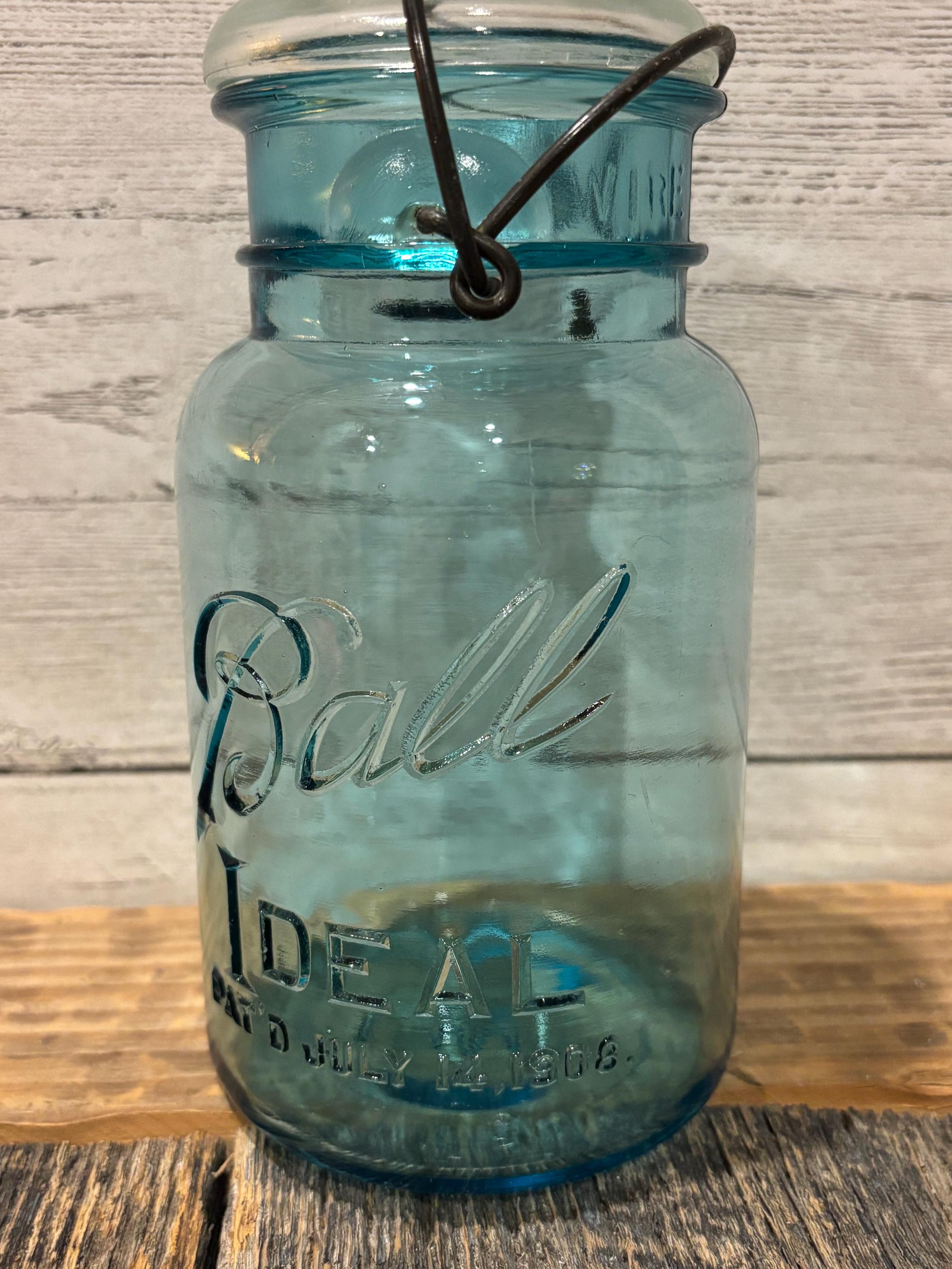 Ball Mason Jar With Wire Lid - Etsy