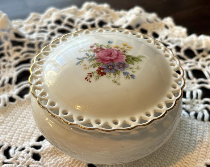 Delicate Porcelain Winrose Collection Trinket Box - Etsy