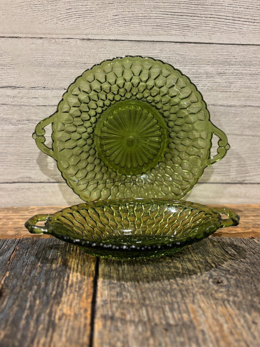 Honeycomb Pattern Avocado Green Bowls - Etsy