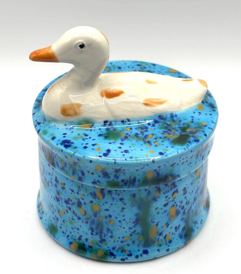 Porcelain Duck Trinket Box - Etsy