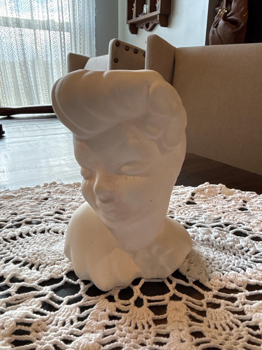 Unpainted Bisque Porcelain Head Vase - Etsy