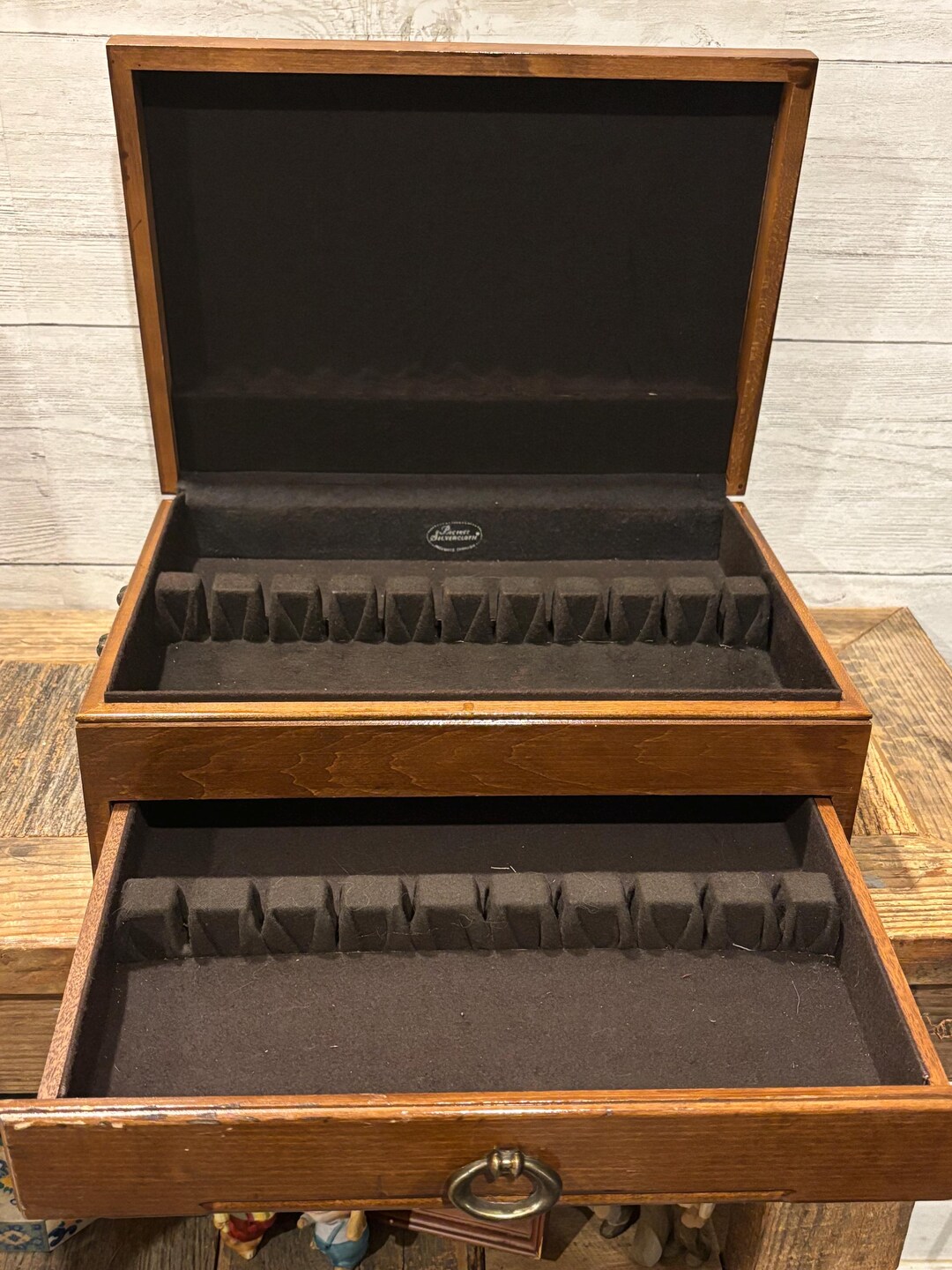 Large Mahogany Flatware Chest - Etsy