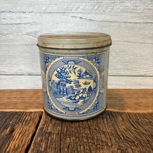Vintage Blue Willow Australian Tea Tin - Etsy