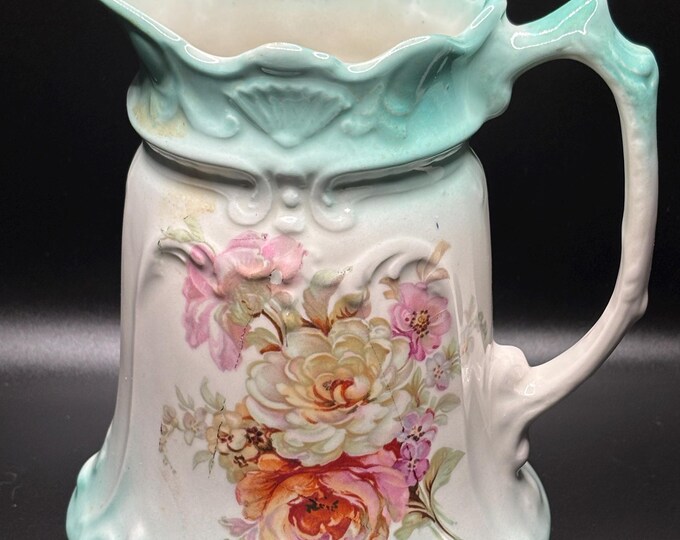 Old Foley Harmony Rose Pitcher - Etsy