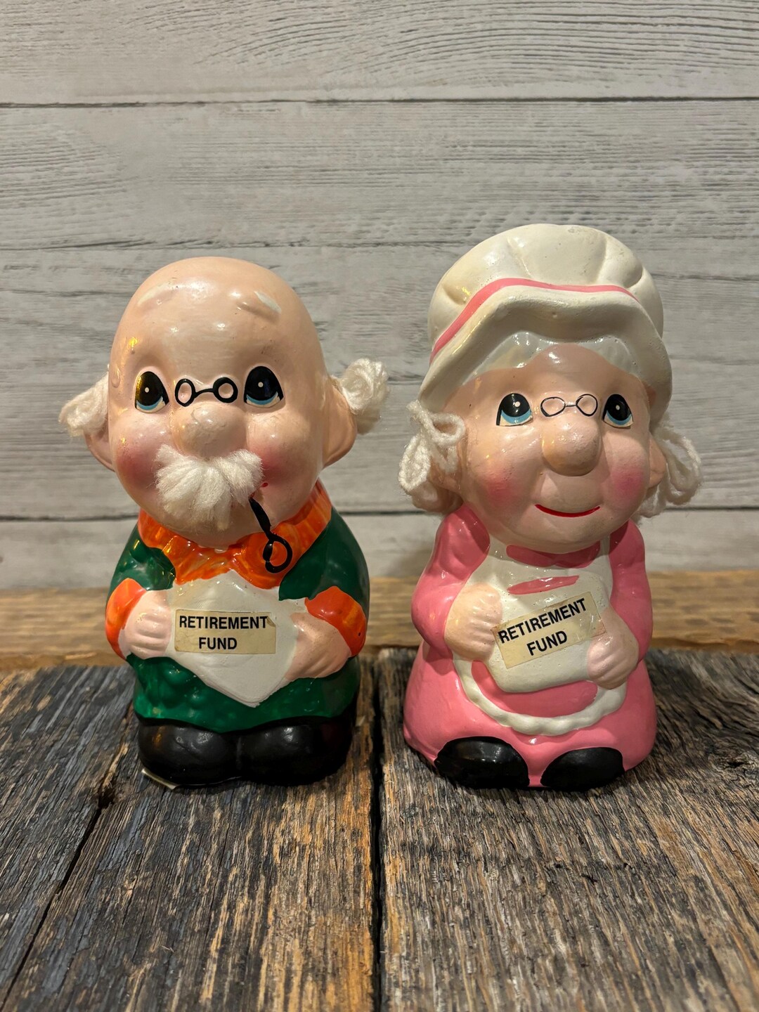 Vintage Collectible Novelty Grandma and Grandpa Figurine Retirement ...