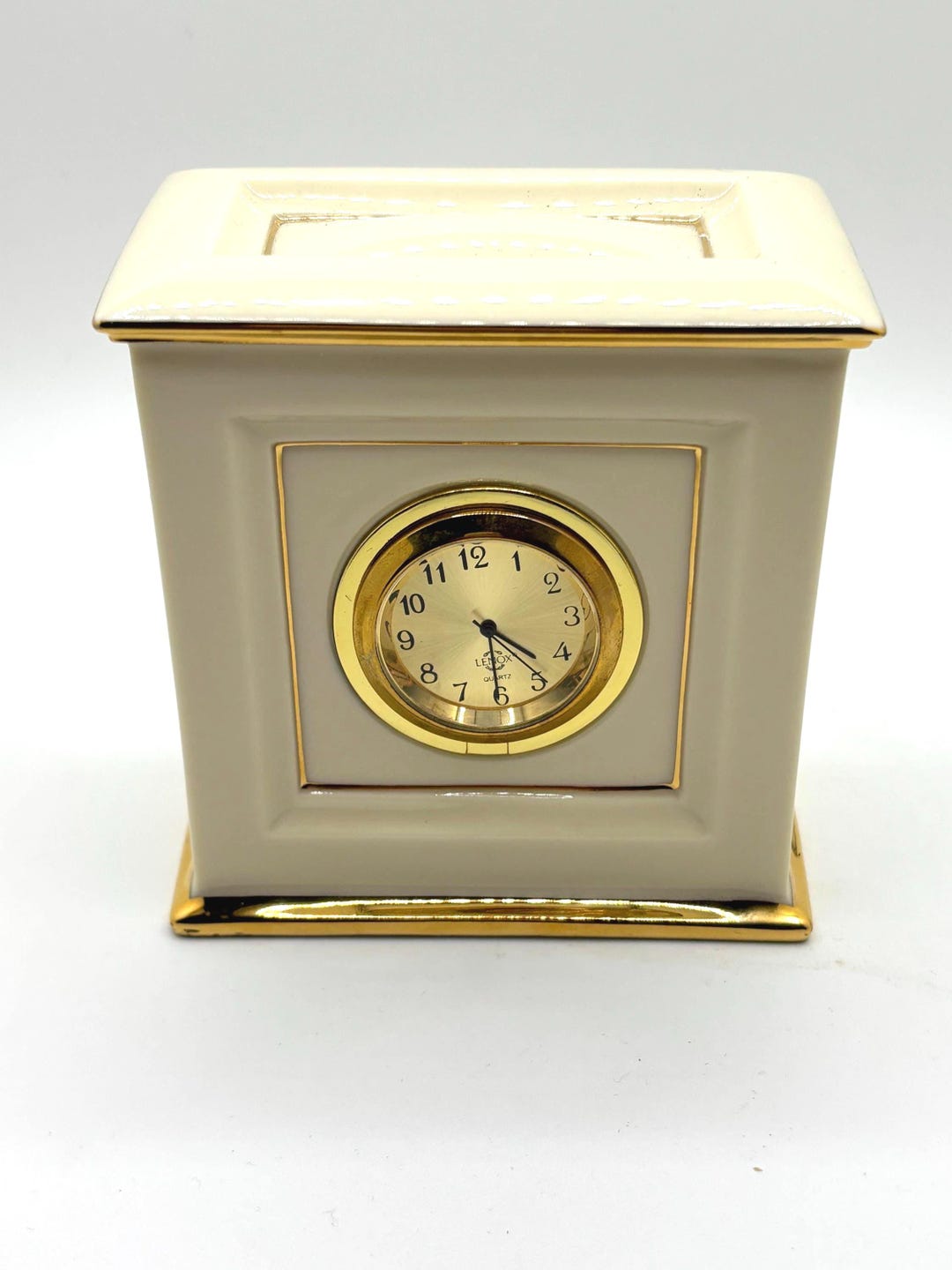 Lenox Porcelain Desk Clock - Etsy