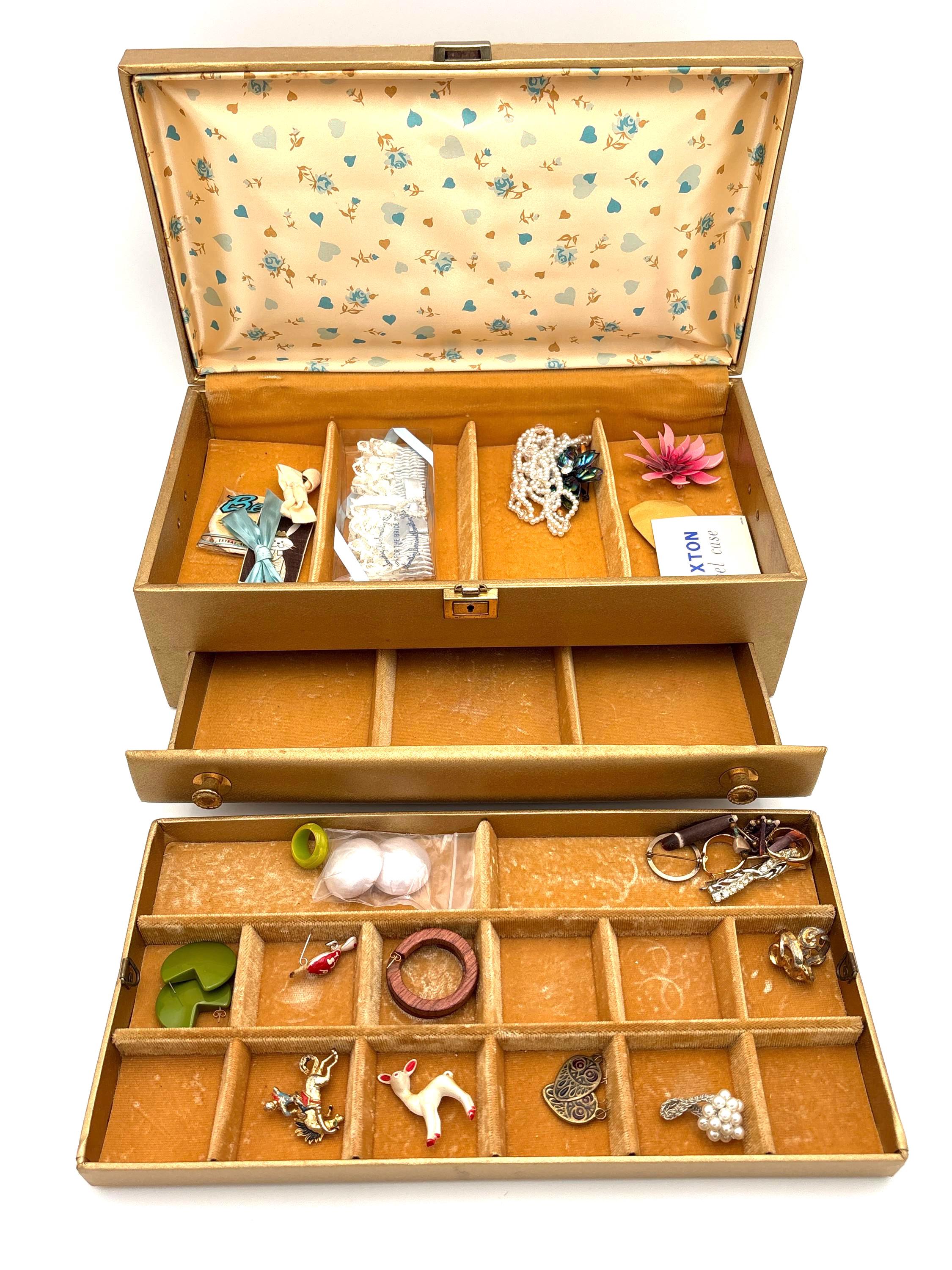 Vintage Lady Buxton Jewelry Box With Costume Jewelry Lot - Etsy