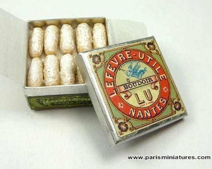 Vintage Box of French Biscuits De LU - Miniature Food - Lady Fingers ...
