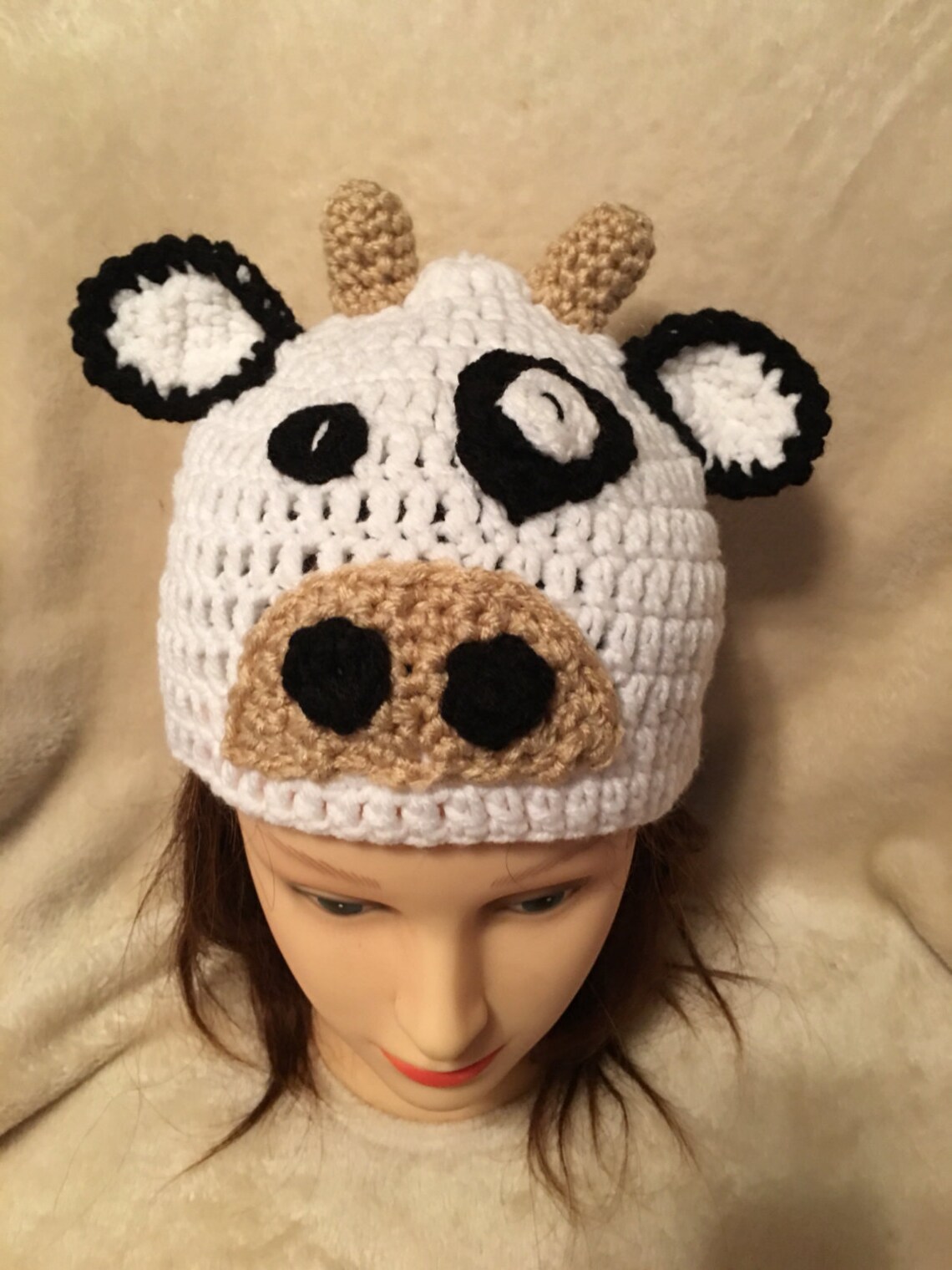 Moo Cow Cow Beanie Hat Cap Any Color You Want Size 0 to - Etsy