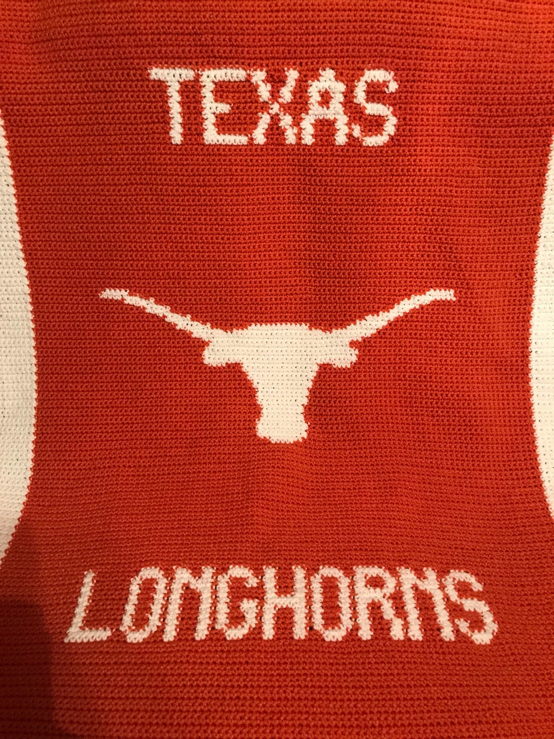 Texas Longhorns Texas Longhorns Crochet Blanket Throw ~~ Great for ...