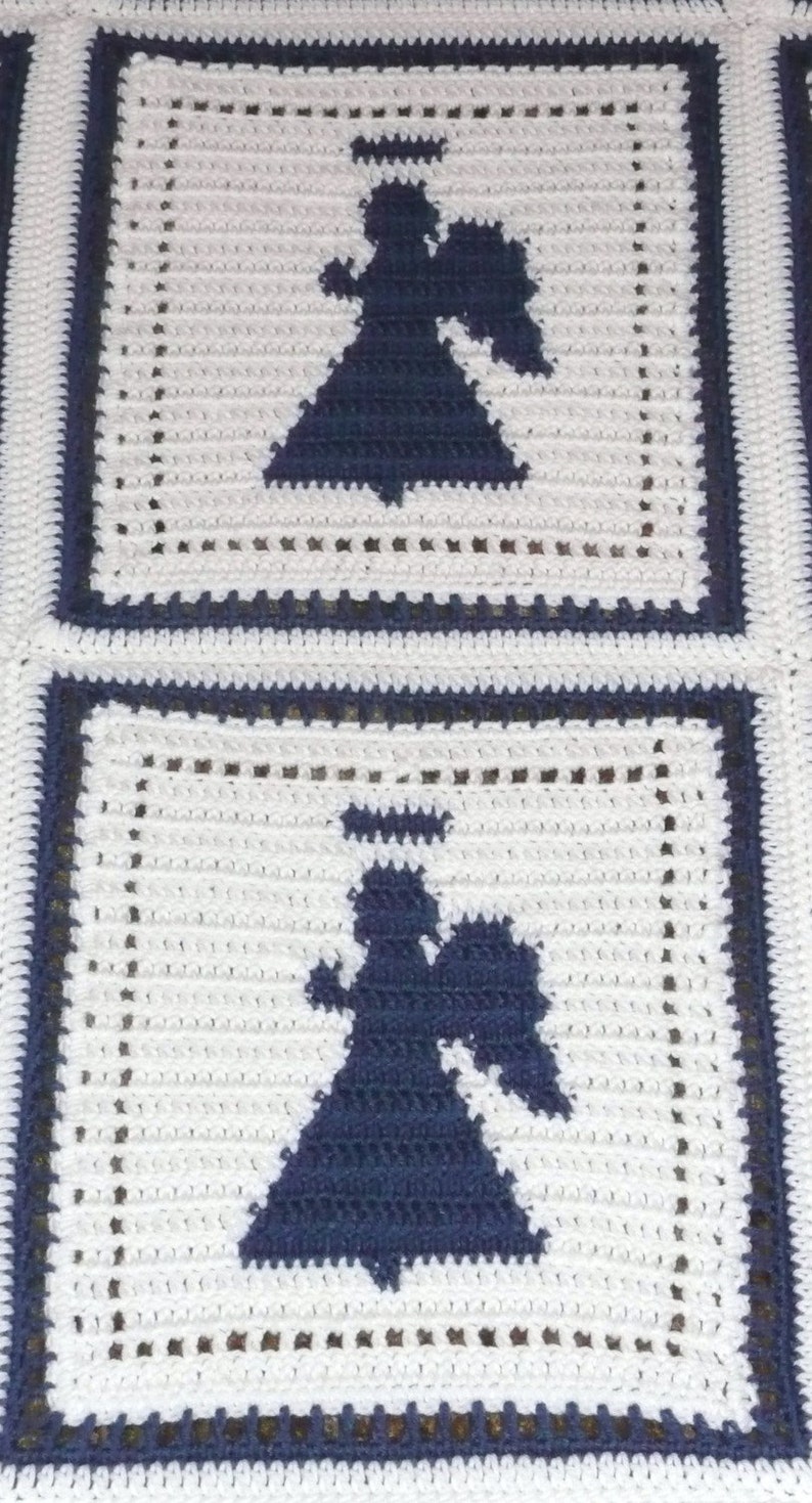 Angel Angel Angel Angel Angel Angels Crocheted Afghan Throw - Etsy
