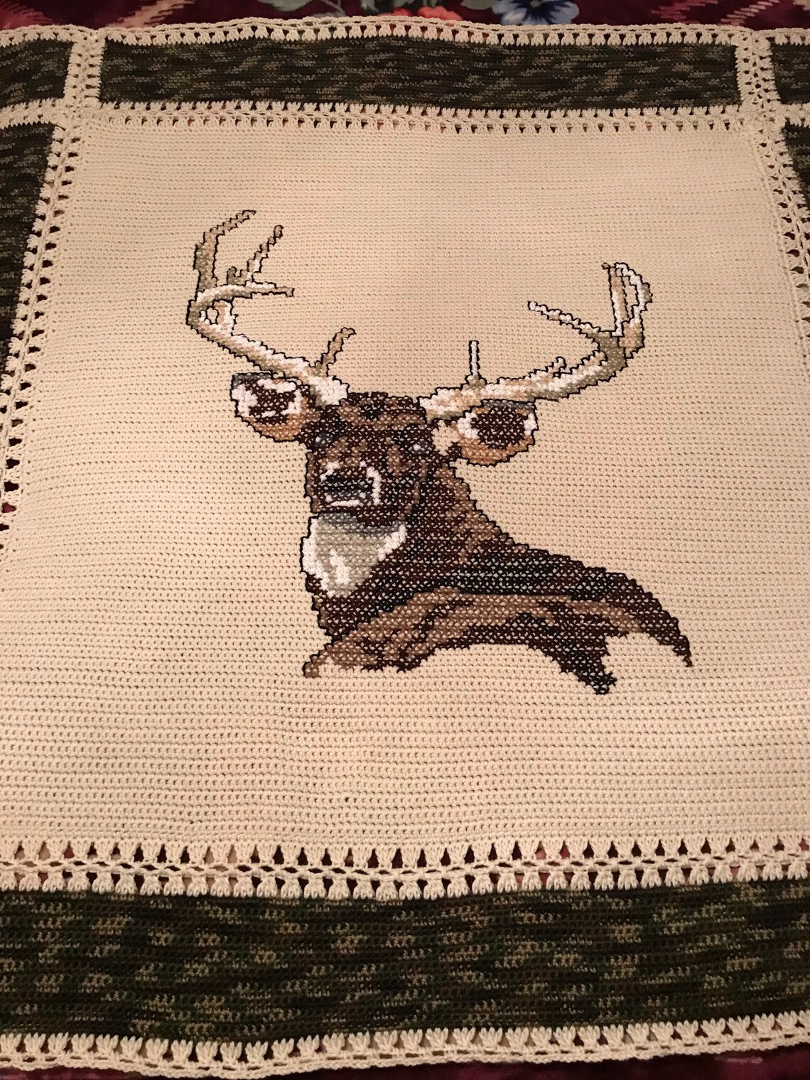 Deer Mighty Stag Deer Gorgeous Crochet Afghan Blanket Throw - Etsy
