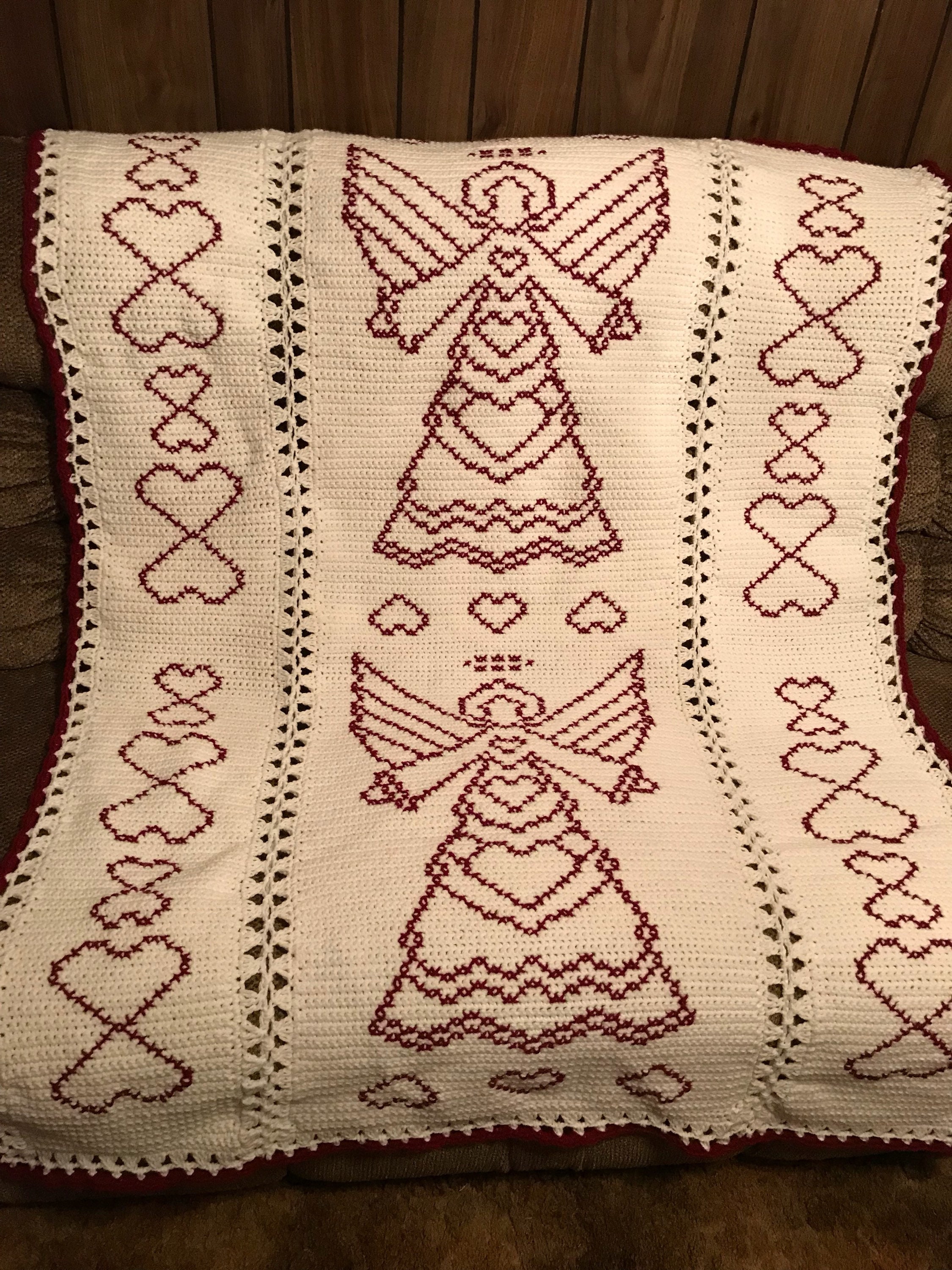 Angel Angel Angels Crochet Afghan Blanket Throw - Etsy
