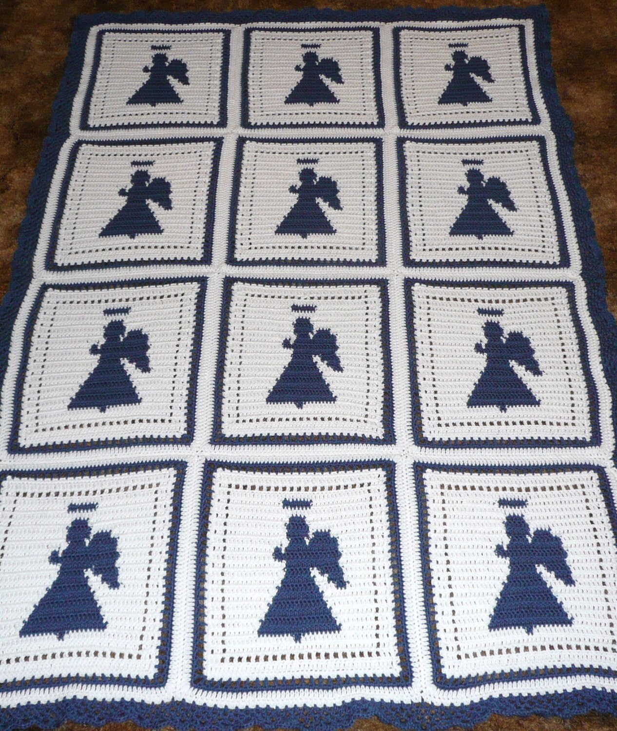 Angel Angel Angel Angel Angel Angels Crocheted Afghan Throw - Etsy