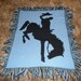 Rodeo Cowboy Bronco Rider Crochet Afghan Blanket Throw Cowboy up - Etsy