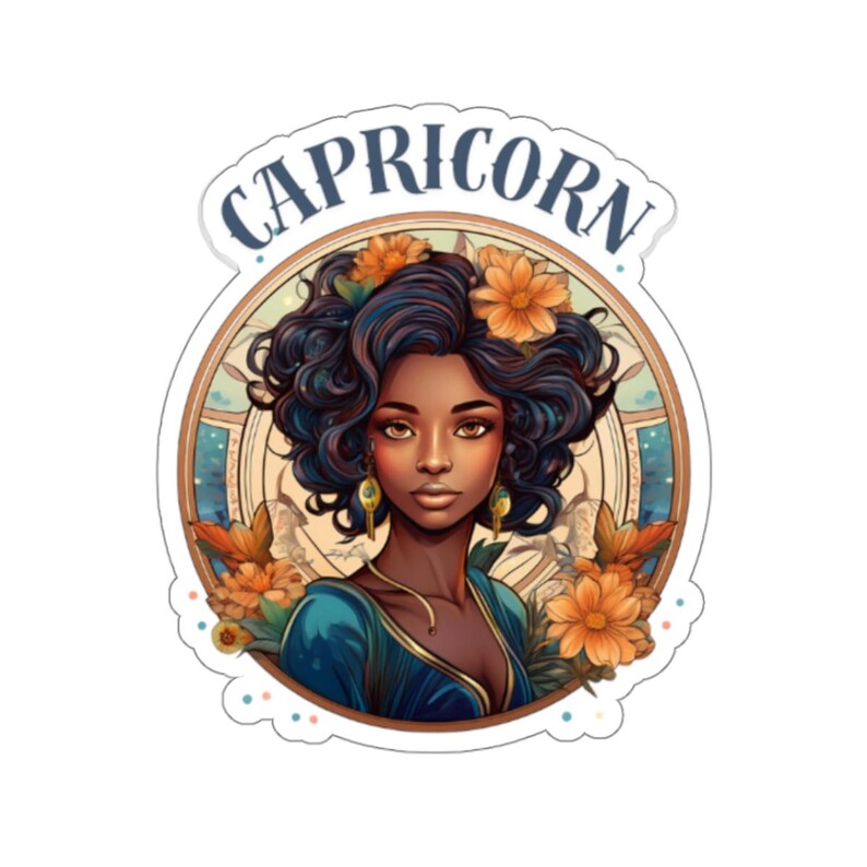 Zodiac Capricorn Sticker, Kiss-cut Stickers - Etsy