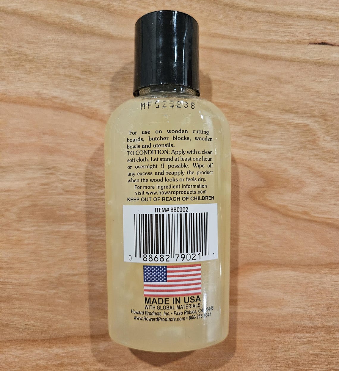 Howard Butcher Block Conditioner - Food Grade Mineral Oil and Natural ...