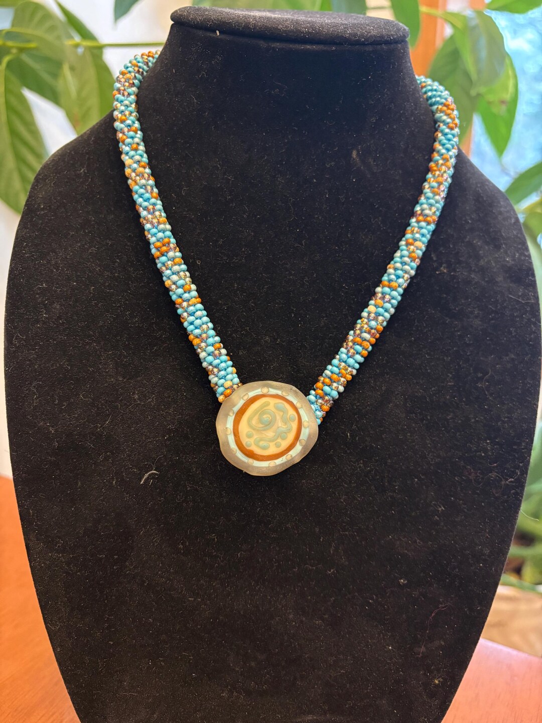 Sante Fe Bead Crochet Necklace - Etsy