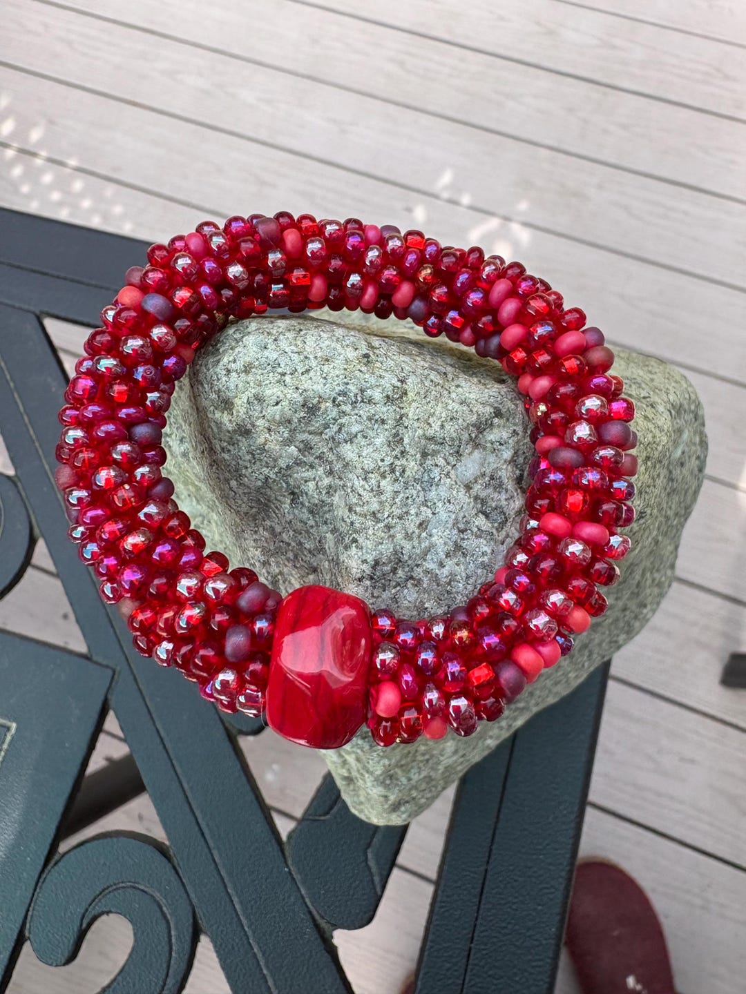 Devils Food Cake Bead Crochet Bracelet.........free SHIPPING........... - Etsy