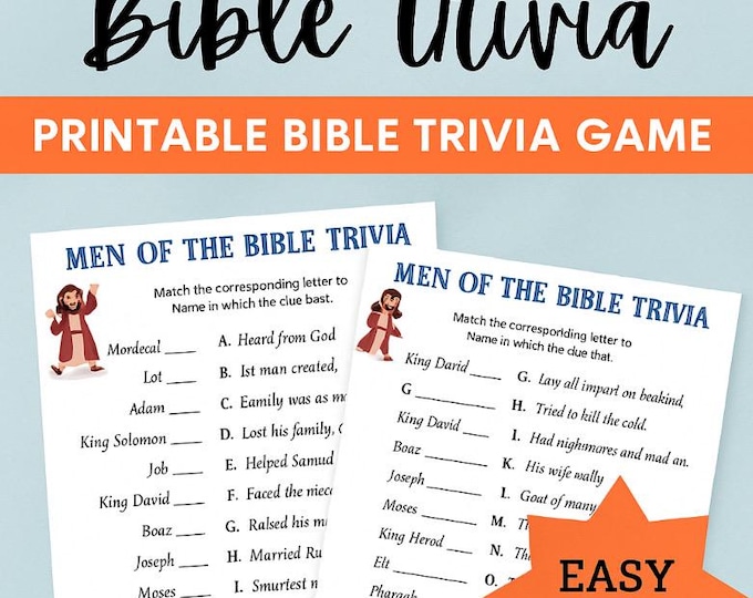 Men of the Bible Trivia Game | Christian Homeschool and Sunday School ...