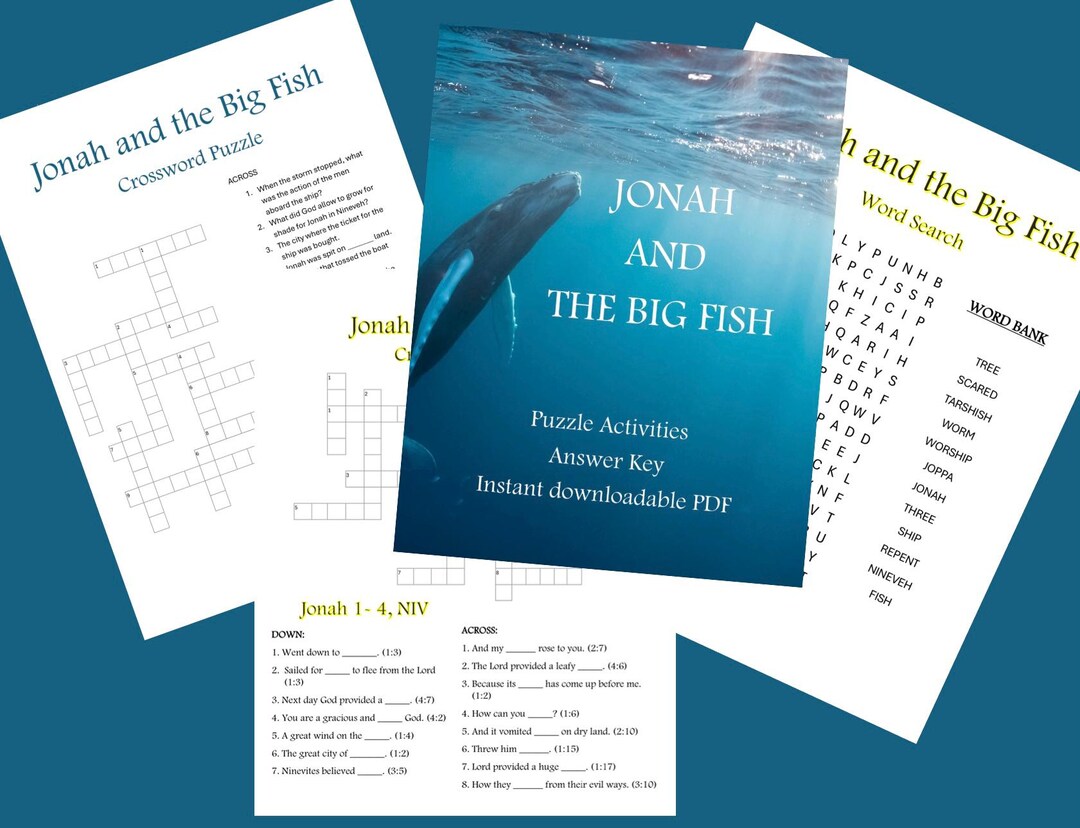 Jonah & the Big Fish Activity - Etsy