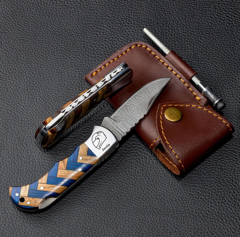 Personalized MOTORCYCLE Pocket Knife Dad Men Biker Birthday Boyfriend ...
