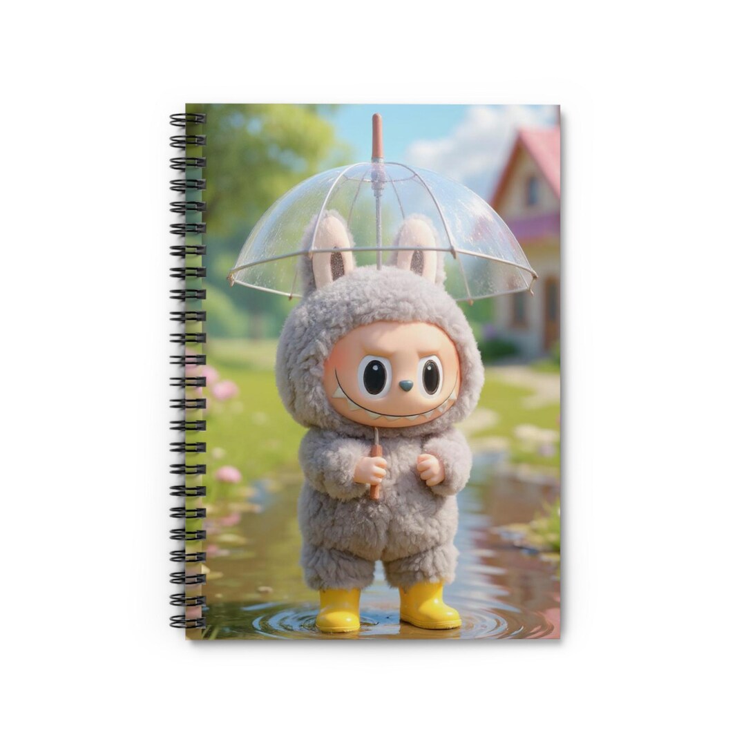 Labubu Umbrella Spiral Notebook Cute Monster Lined Journal Character ...