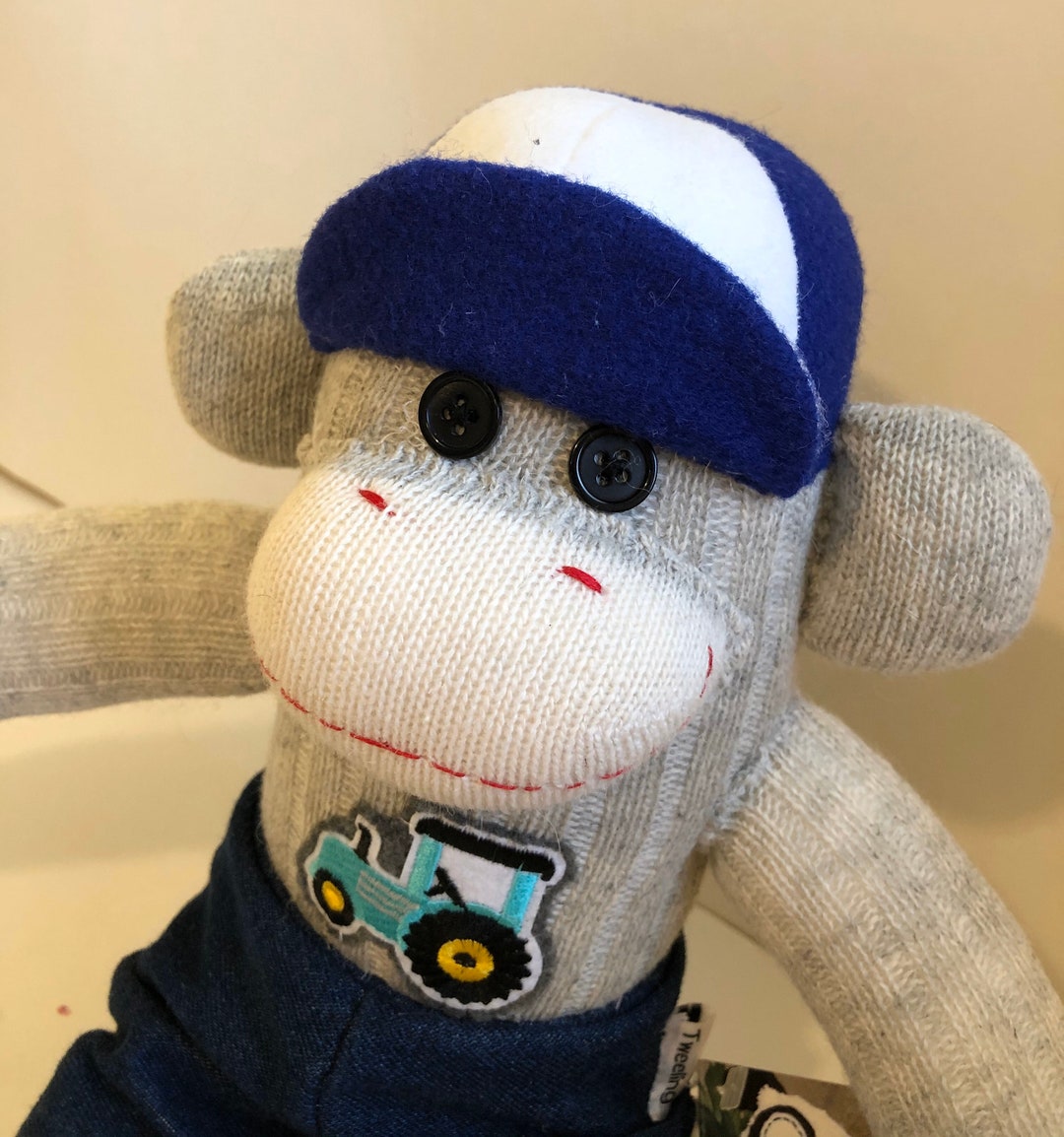 FREE SHIPPING Zane the Sock Monkey - Etsy.de