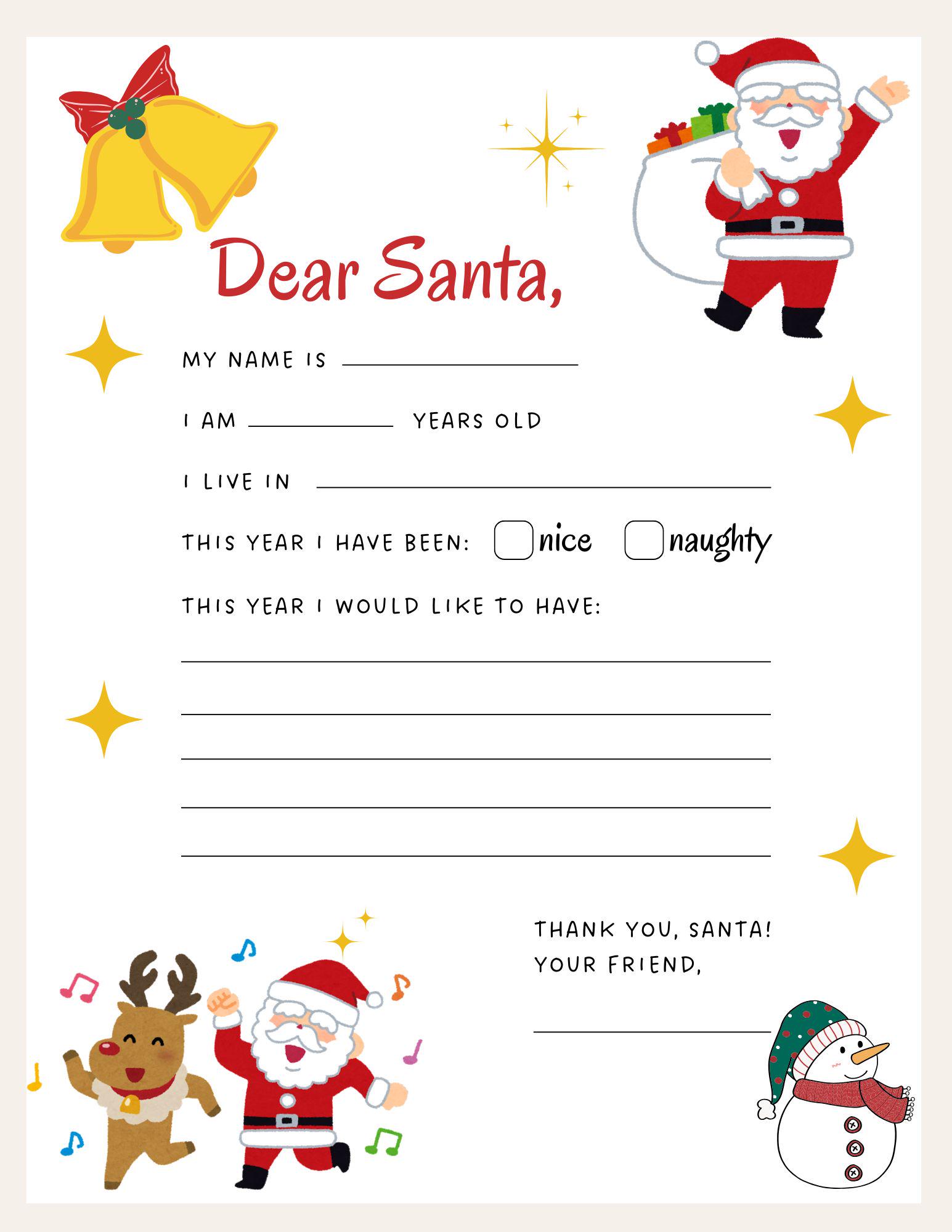 Kids Santa Letter Write to Santa - Etsy