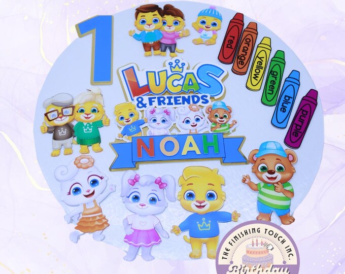 Friends Cake Topper, Lucas &, Friends, Crayon, Baby, One, First ...