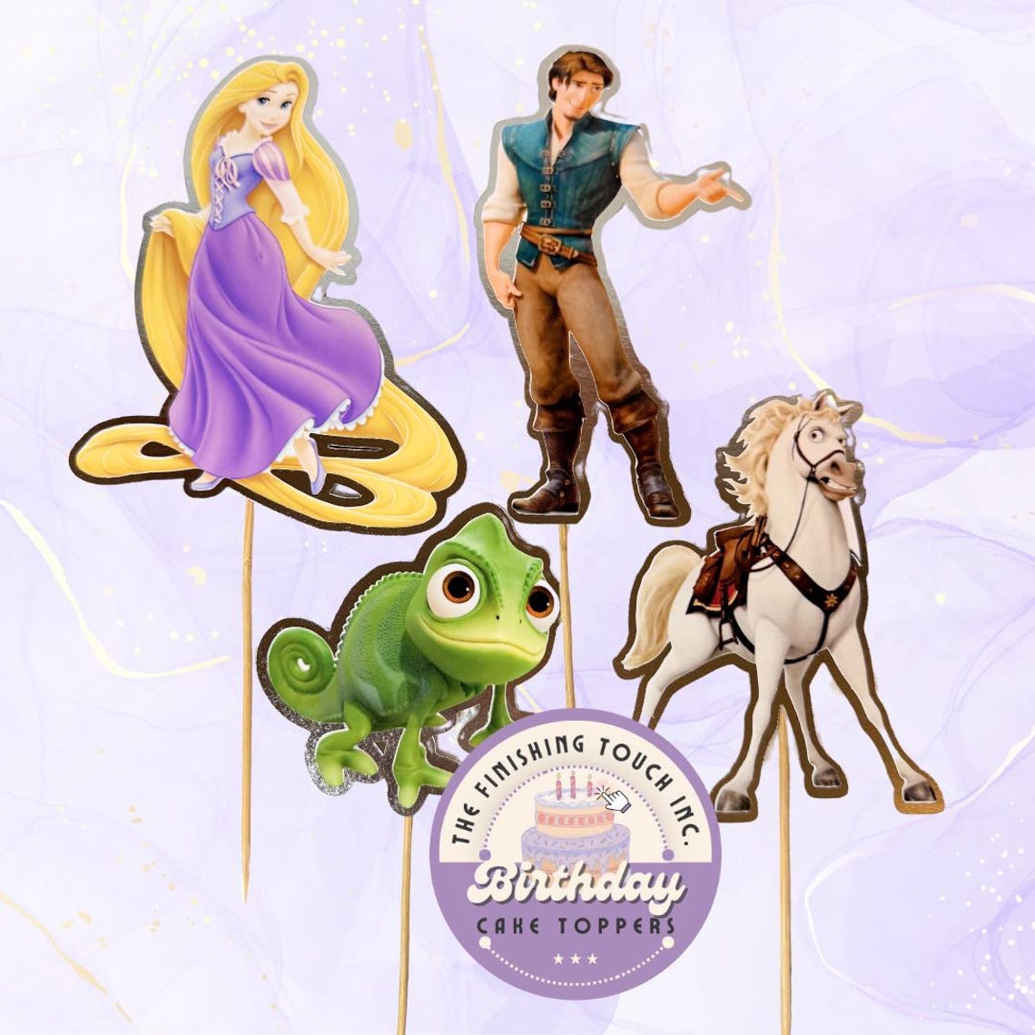 Princess Cake Topper, Chameleon, Rapunzel, Maximus, Flynn - Etsy