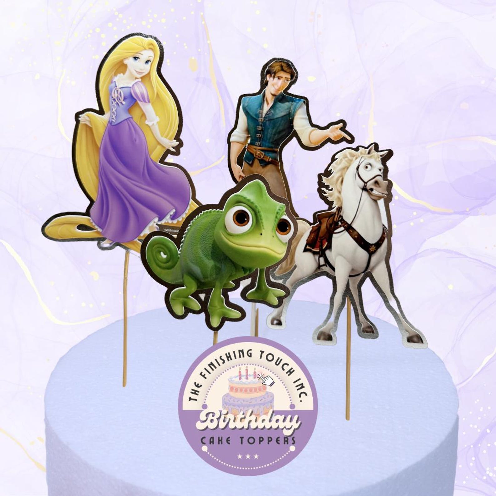 Princess Cake Topper, Chameleon, Rapunzel, Maximus, Flynn - Etsy
