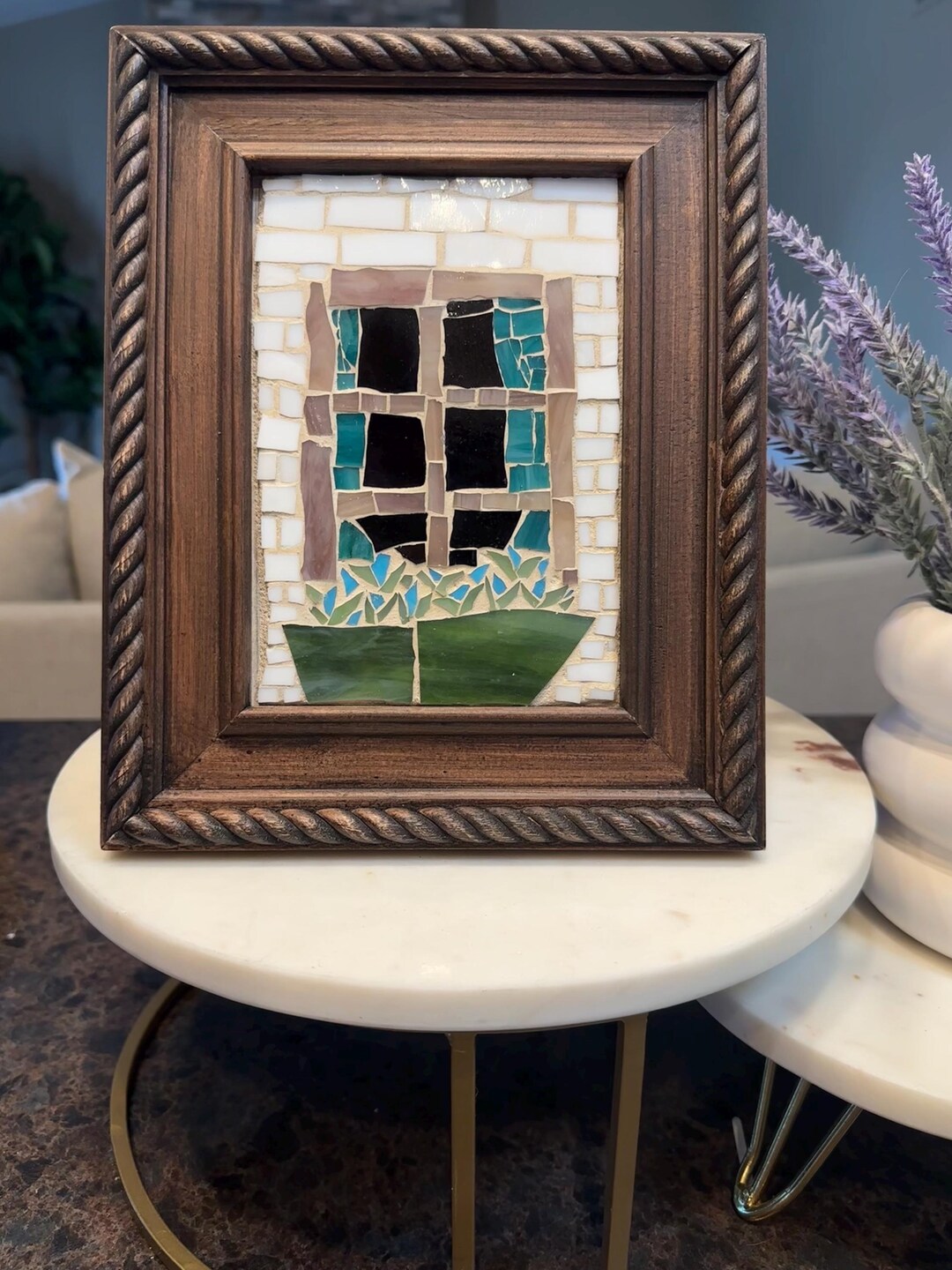 Through the Garden Window, Stained Glass Mosaic Art, Handcrafted Mosaic ...