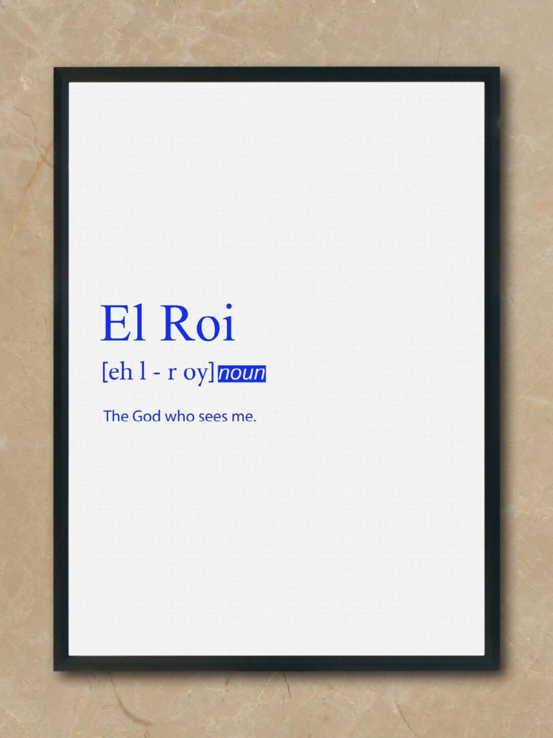 El Roi Dictionary Definition Print, Bible Quotes, Christian Faith ...