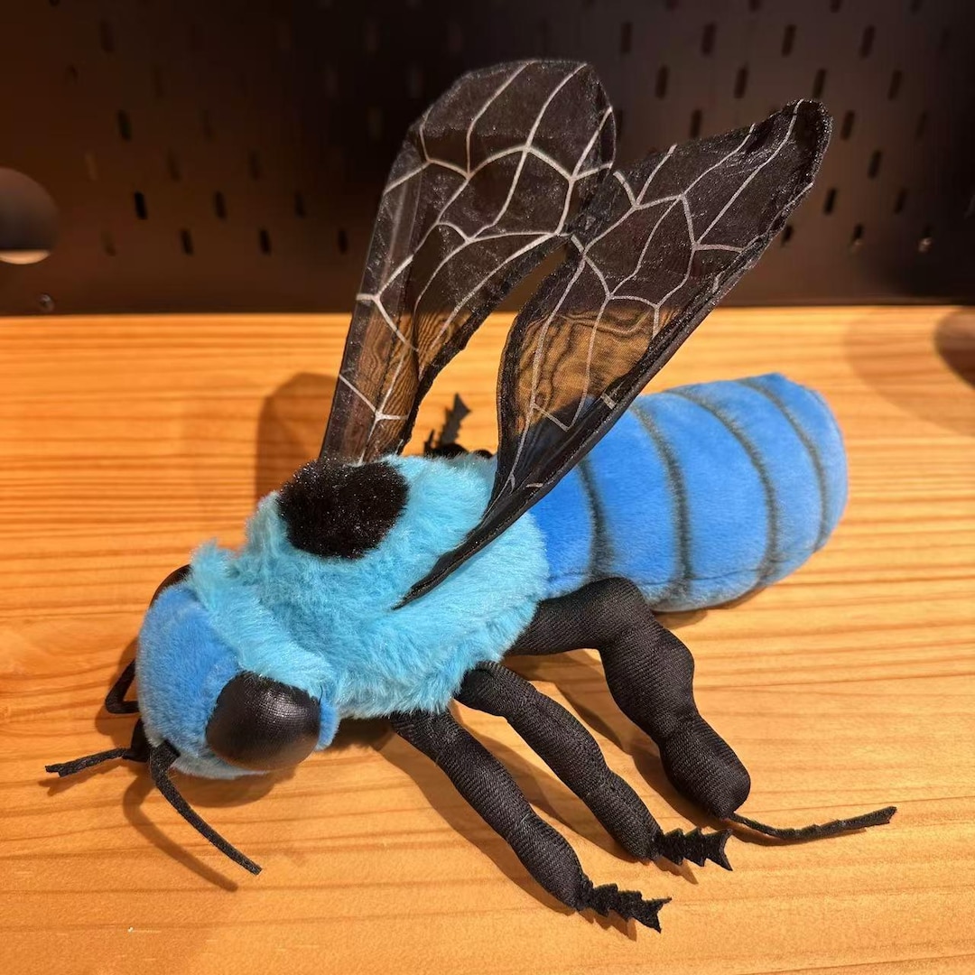Bee Plush Toy, Blue Bee Stuffed Animal, Bee Collection Plush Decoration ...