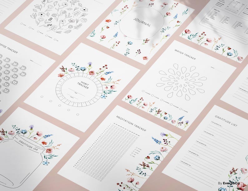 Mega Habit Tracker Bundle, Habit Tracker Printable, to Do List, Pre ...