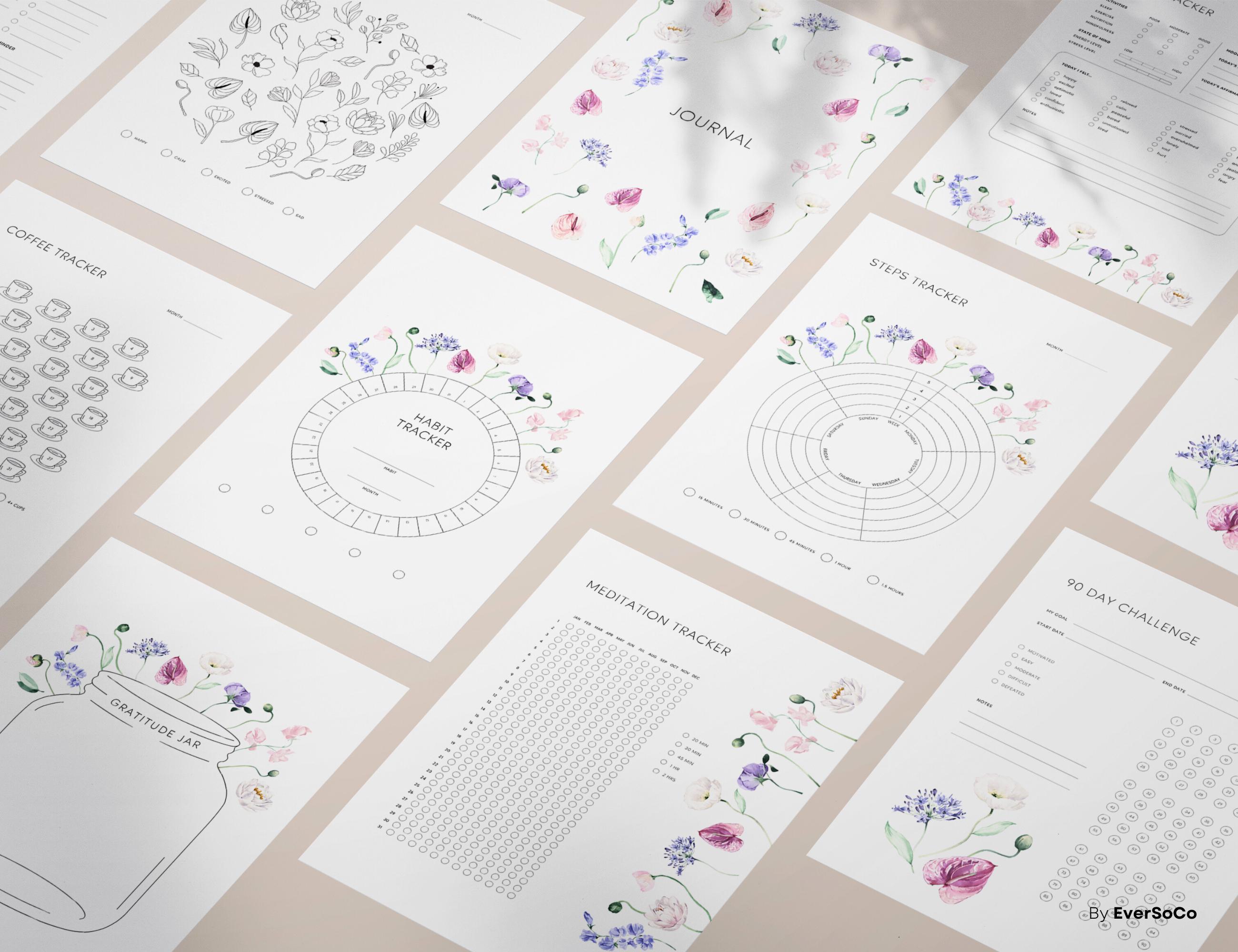 Mega Habit Tracker Bundle, Habit Tracker Printable, to Do List, Pre ...