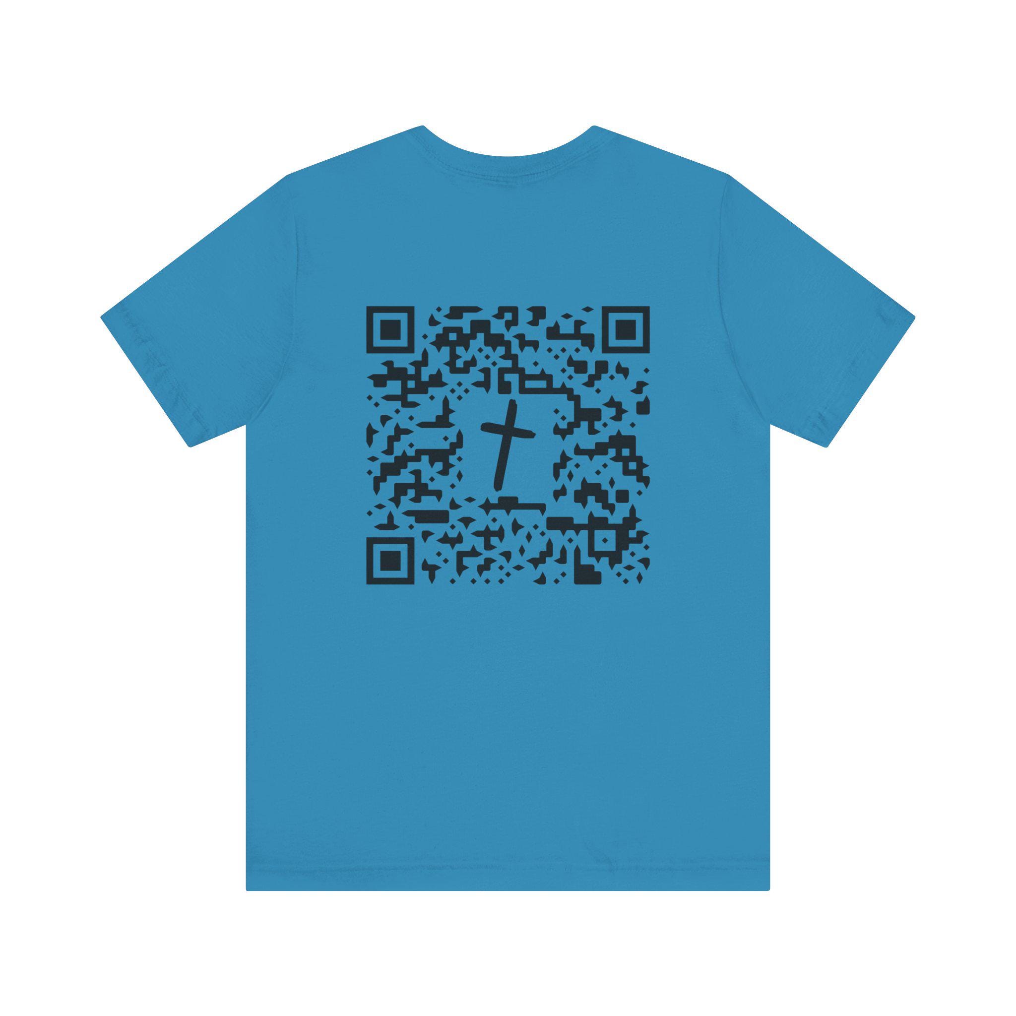 Inspirational Bible Verse QR Code Tee, Christian Short Sleeve Shirt ...