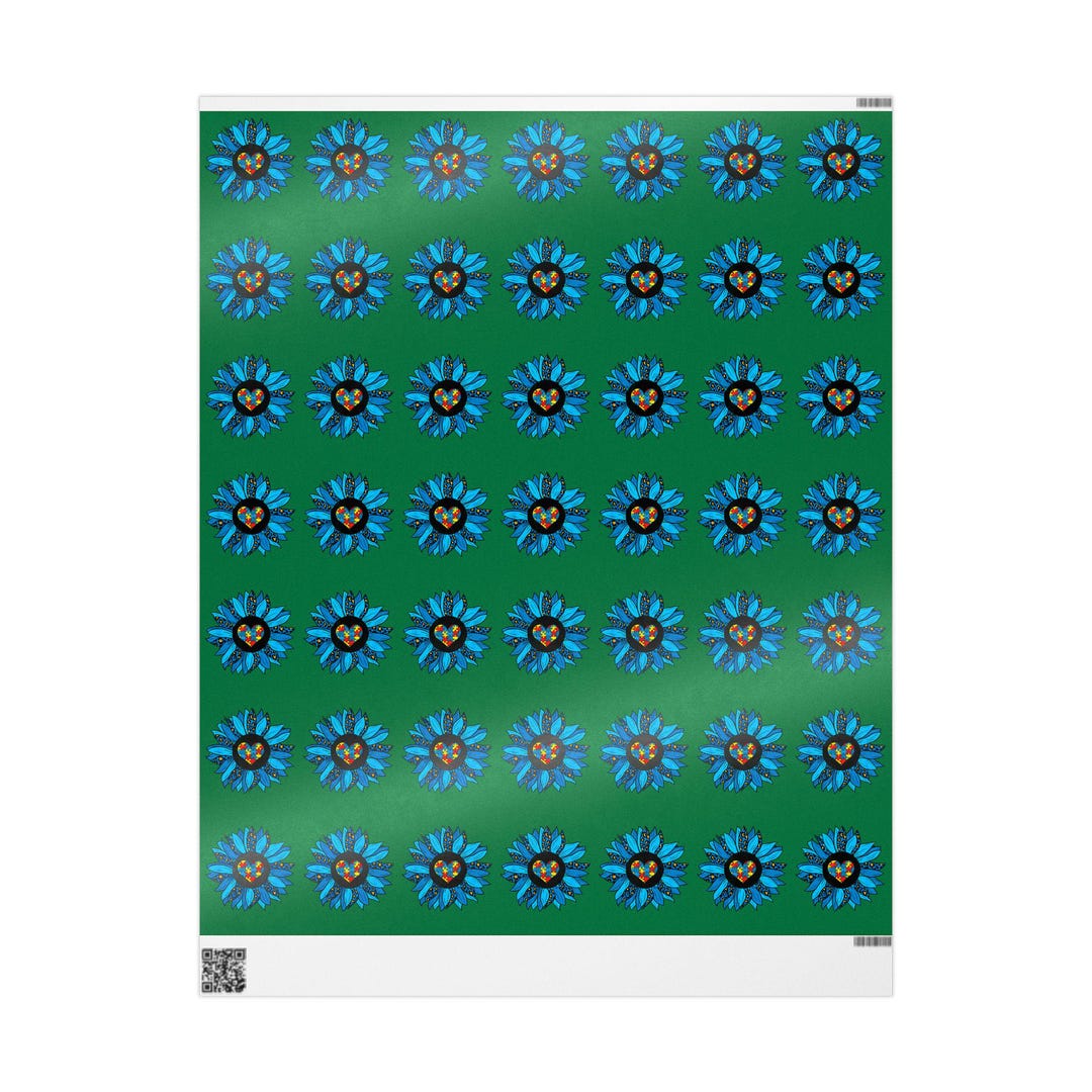 Autism Awareness Wrapping Paper Wrapping Papers for Gifts, Sunflower ...