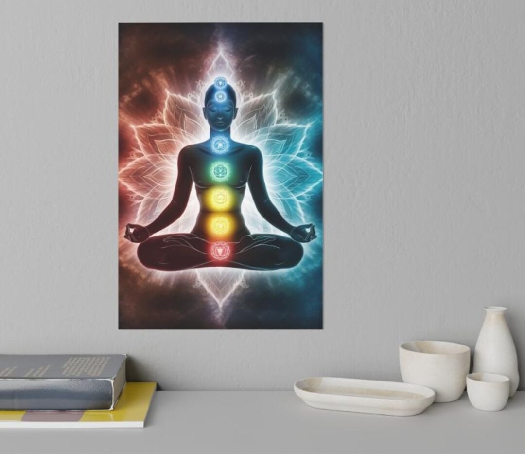 AI Generated Wall Decal - Chakras / Chakra Meditation / Chakra ...