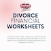 Divorce Financial Worksheets: Marital Asset & Debt Checklist (PDF) - Etsy