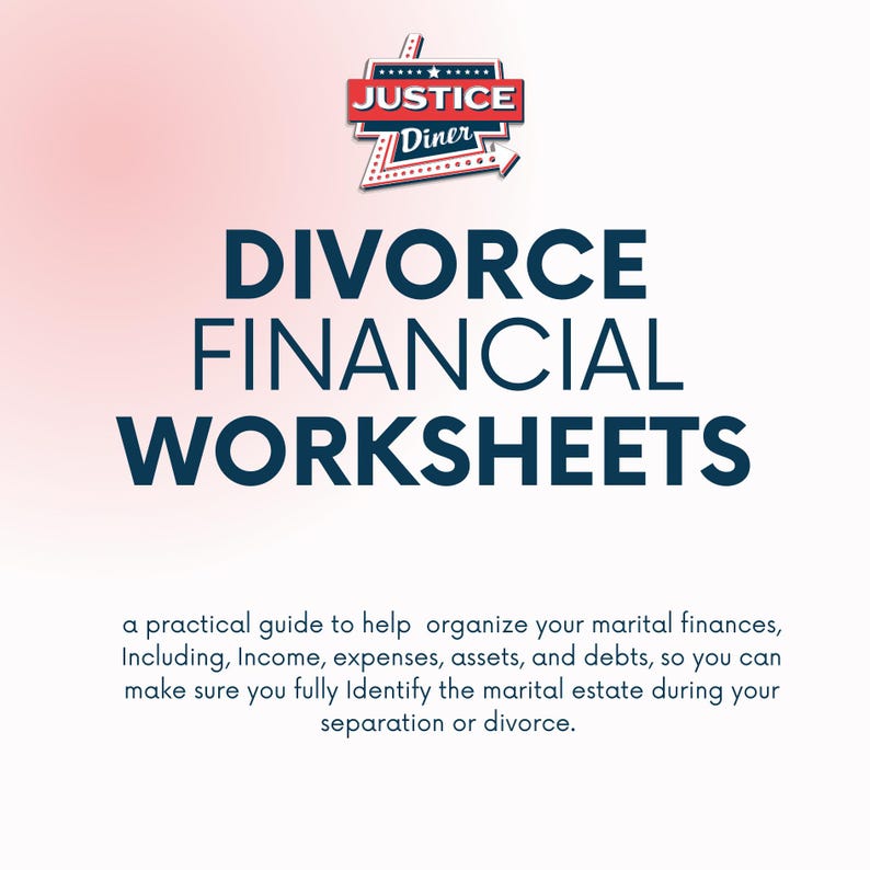 Divorce Printable Financial Worksheets | Marital Assets and Debts ...