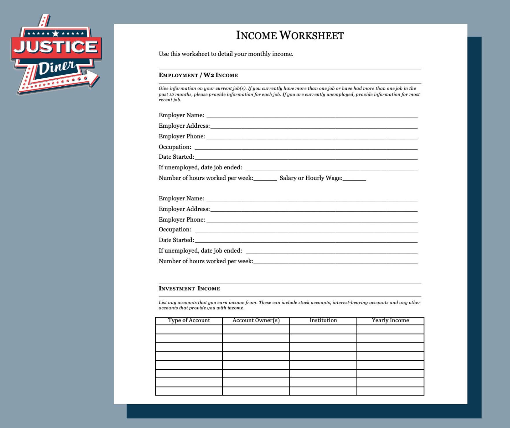 Divorce Financial Worksheets: Marital Asset & Debt Checklist (PDF) - Etsy
