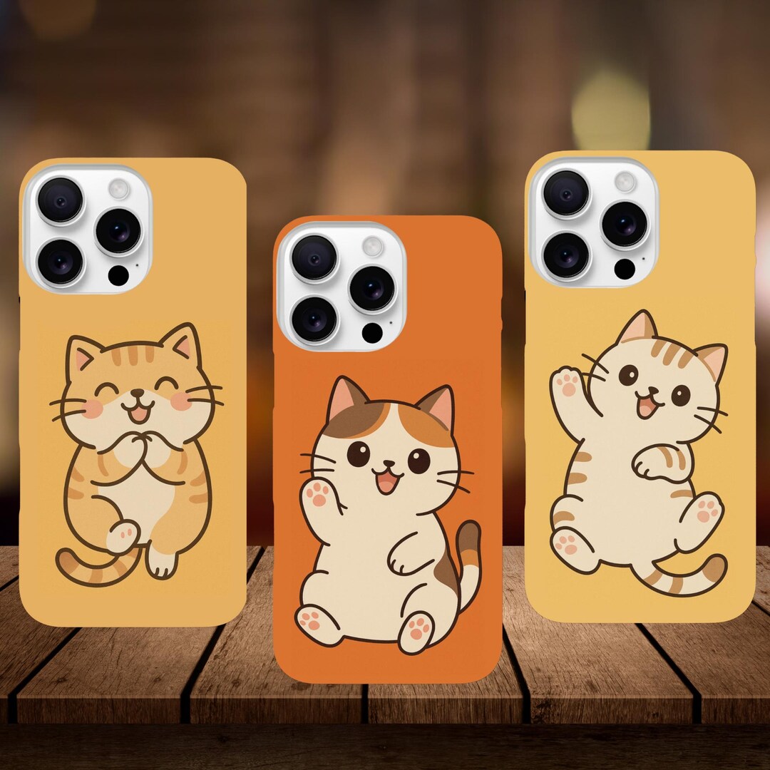 Cute Cat Tough Case for iPhone - Double-layer Phone Protection ...