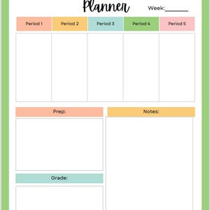 Daily Classroom Prep week Printable - Etsy