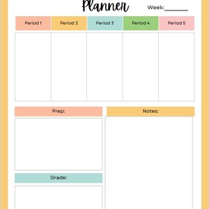 Daily Classroom Prep week Printable - Etsy