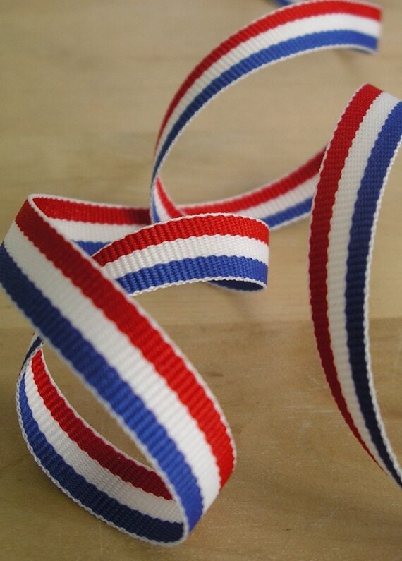 4 Yards of 3/8 inch wide Tricolour Ribbon | Etsy