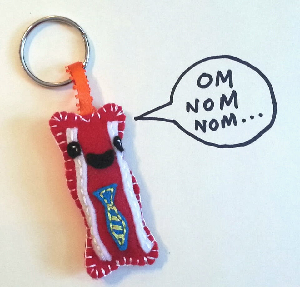 Mr Hot and Crispy BACON KEYCHAIN Eco Felt Plush Keychain Felt - Etsy