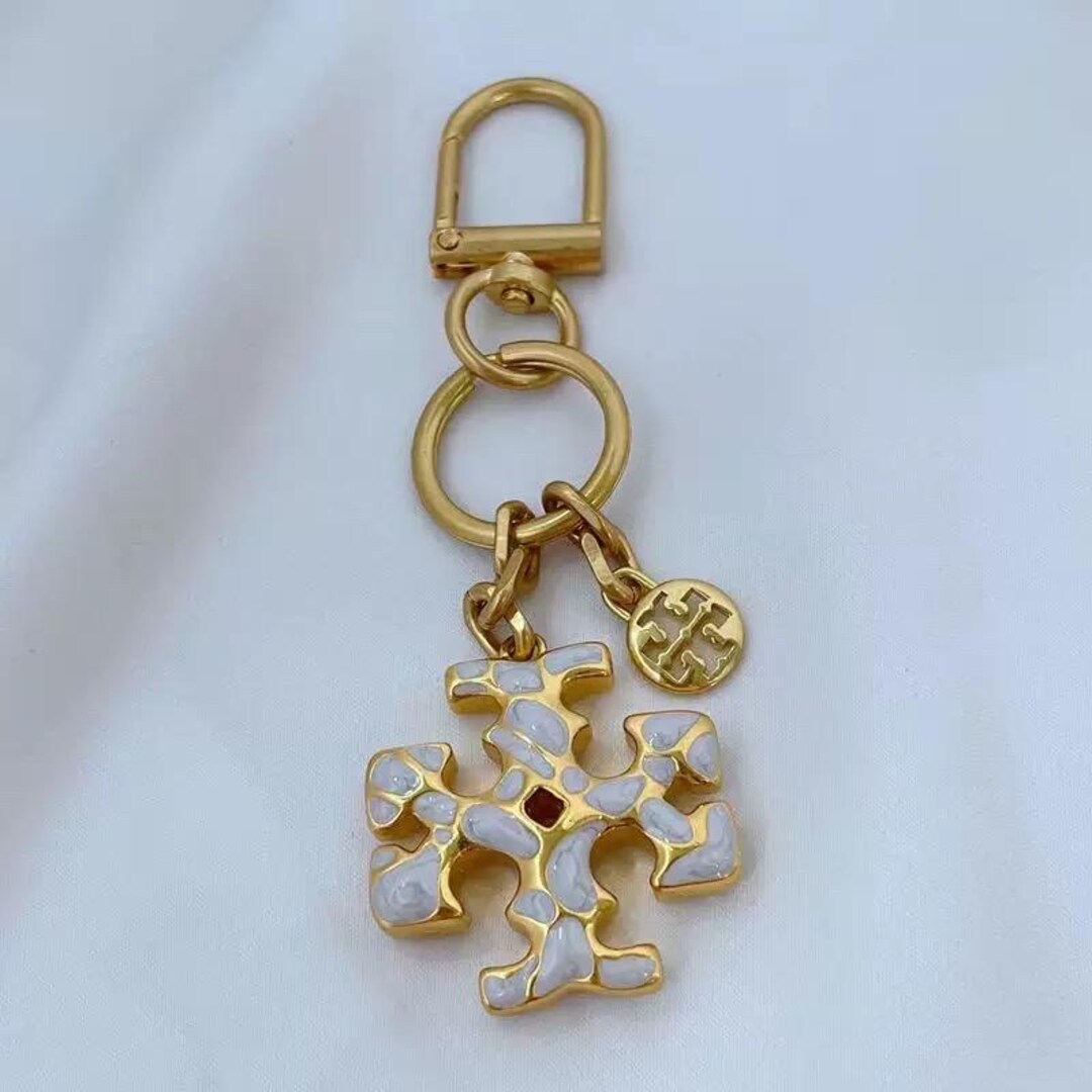 Tory Burch Mosaic Style Enamel Keychain Charm Bag Decoration Perfect ...